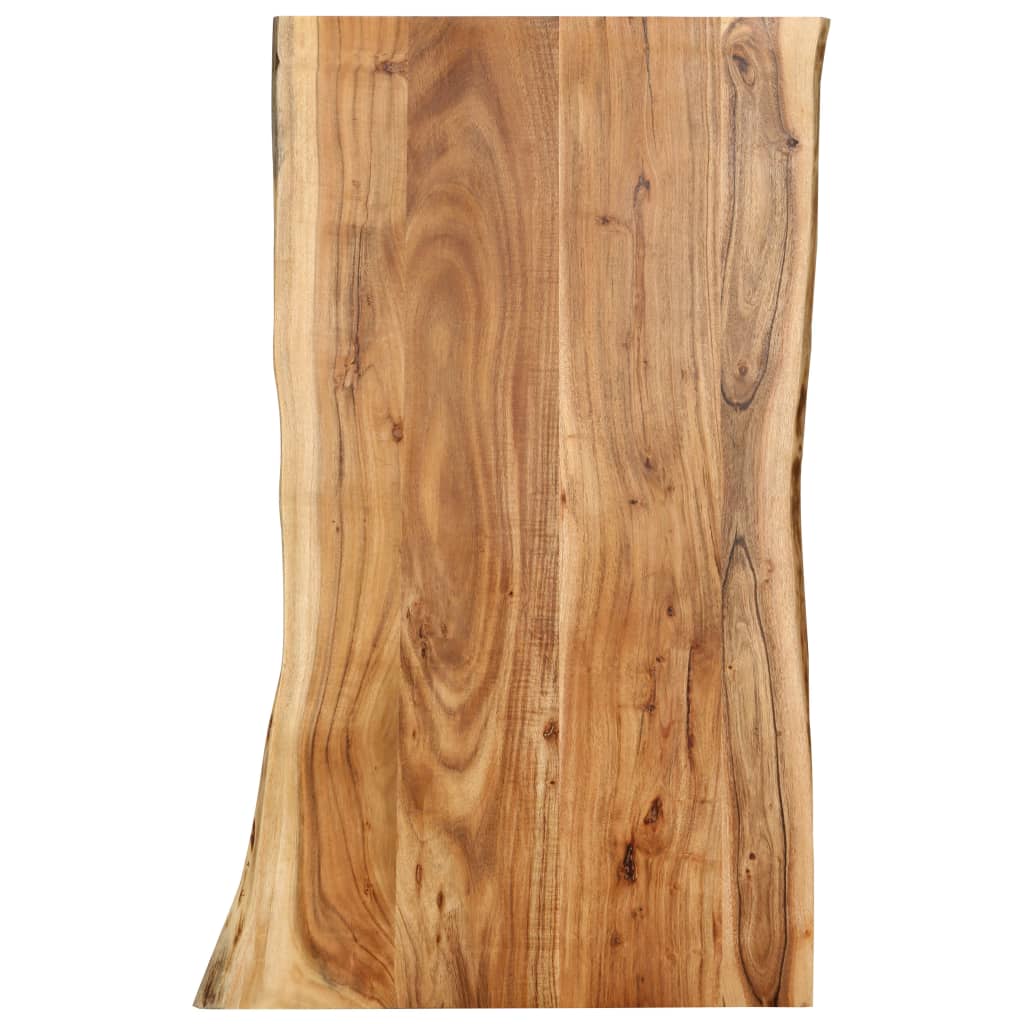 vidaXL Piano del Tavolo in Legno Massello di Acacia 100x(50-60)x2,5 cm ...