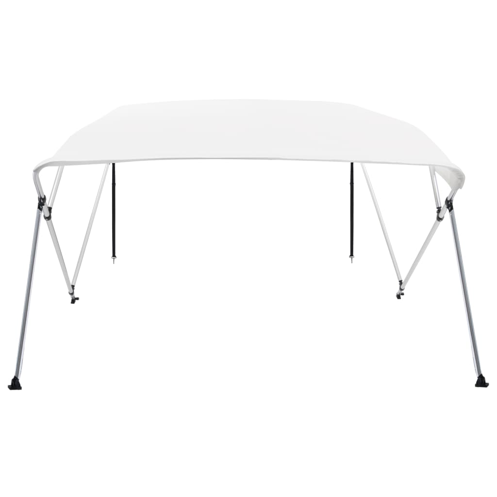 vidaXL Bimini di Prua con Tendalino a 4 Archi Bianco 243x196x137 cm ...